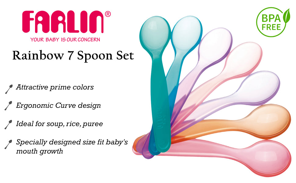 Buy Farlin Rainbow Spoon Set Online in Qatar at Best Prices – MamaApp